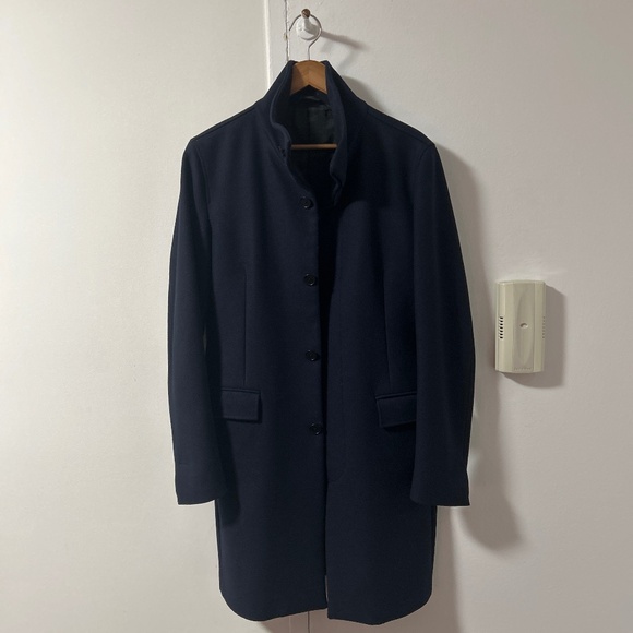 Theory | Jackets & Coats | Theory Mens Belvin Wool Coat Navy Blue ...